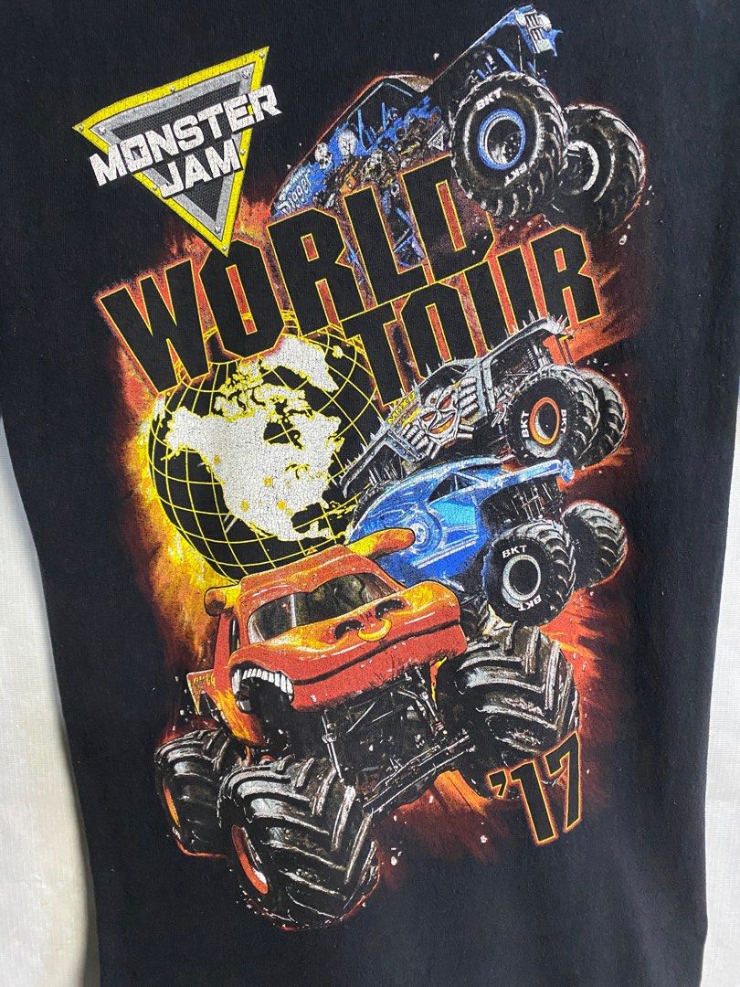 MONSTER JAM WORLD TOUR 17 T-SHIRT, Men's Fashion, Tops & Sets, Tshirts ...