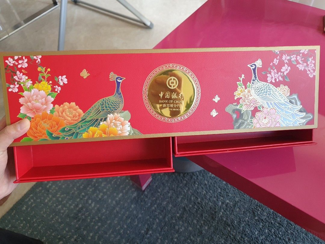 Fullerton Mooncake moon cake box with carrier bag, Furniture & Home ...