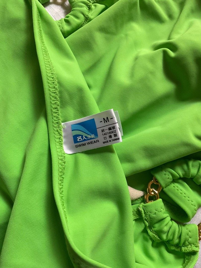 Neon Green One Piece Swimsuit Womens Fashion Swimwear Bikinis And Swimsuits On Carousell