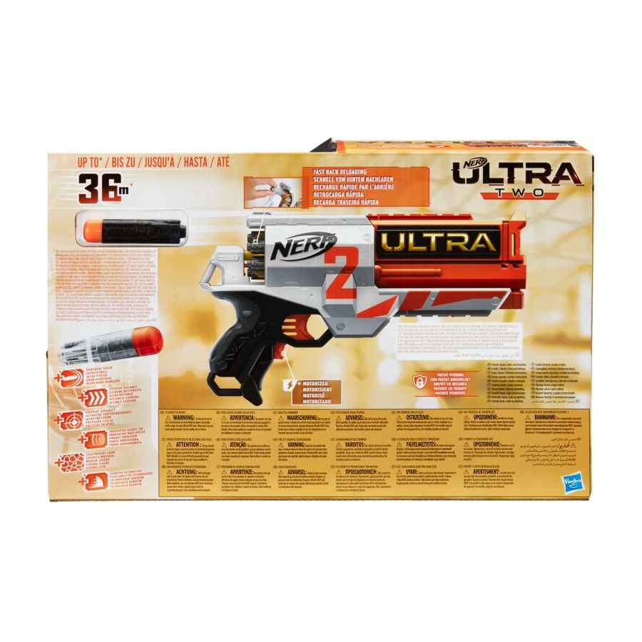 Nerf Ultra Two Motorized Blaster, Fast-Back Reloading, Includes 6 Nerf ...