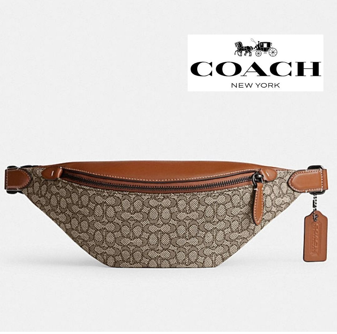New Coach Original CHARTER BELT BAG 7 IN MICRO SIGNATURE JACQUARD Belt ...