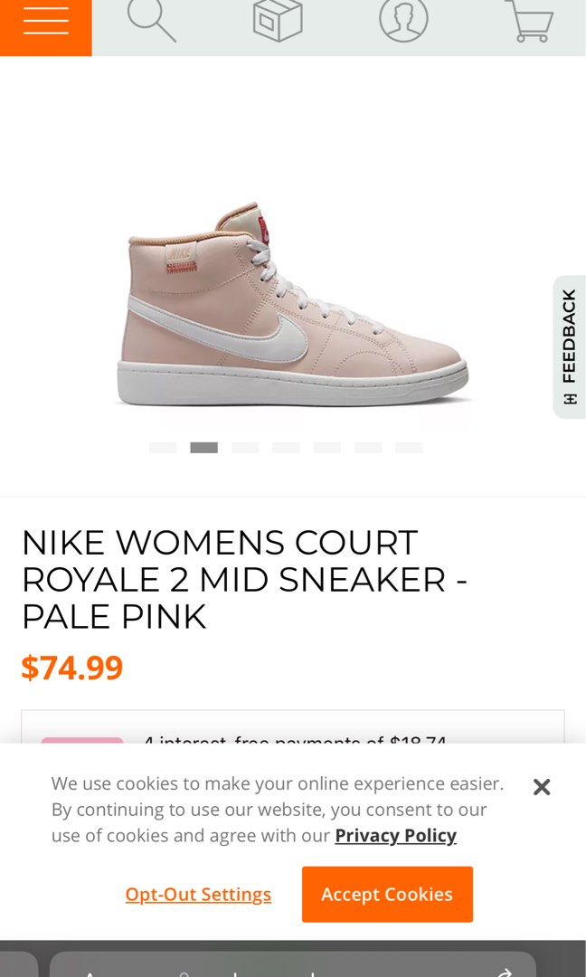 NIKE court royale 2 mid baby pink, Women's Fashion, Footwear, Sneakers ...