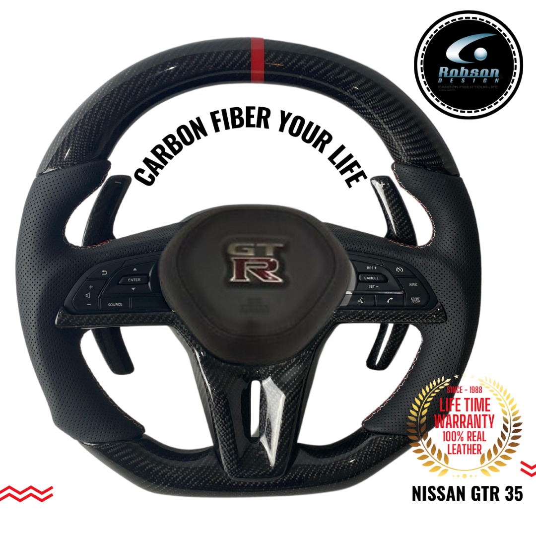 Nissan GTR35 NISMO GTR34 Carbon Fiber Steering wheel/Parts Robson ...