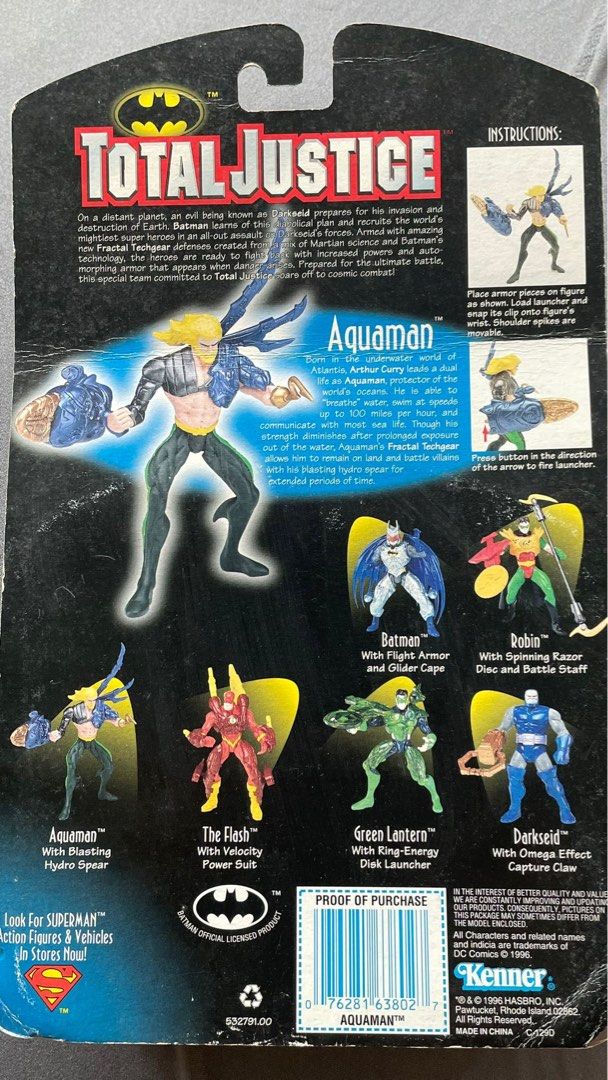 Original Total Justice AQUAMAN, with Blasting Hydro Spear ( Original ...