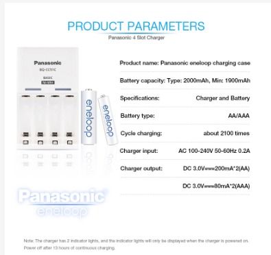 Panasonic Eneloop Original Charger BQ-CC51 With AA/AAA Rechargeable ...