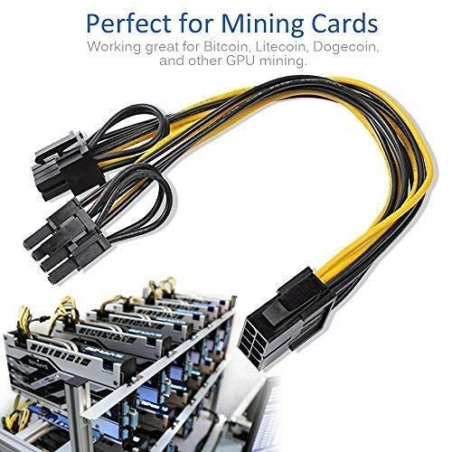 PCI-E 8 Pin to Dual 8(6+2) Pin Splitter Power Cable - GPU Adapter ...