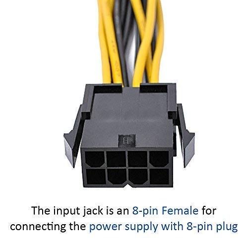PCI-E 8 Pin to Dual 8(6+2) Pin Splitter Power Cable - GPU Adapter ...