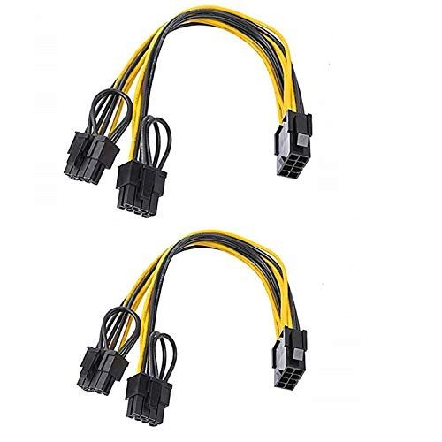 PCI-E 8 Pin to Dual 8(6+2) Pin Splitter Power Cable - GPU Adapter ...