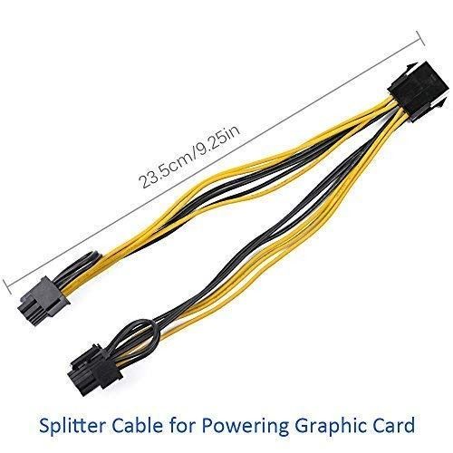 PCI-E 8 Pin to Dual 8(6+2) Pin Splitter Power Cable - GPU Adapter ...