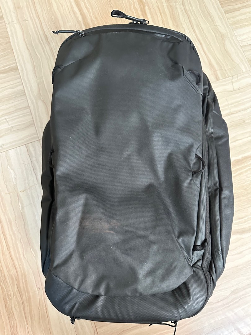 Peak Design travel backpack 45L black with original Peak Design rain cover rain fly, Men's ...