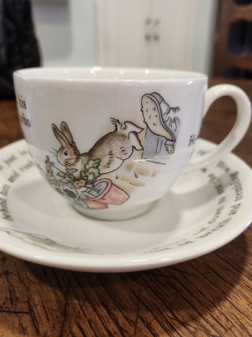 Peter Rabbit x Wedgwood Porcelain Tea Cup & Saucer, Furniture & Home ...