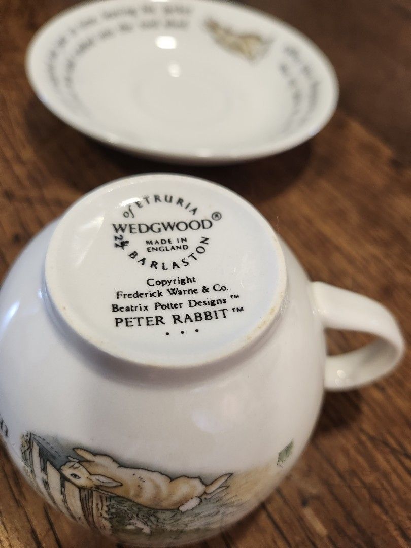 Peter Rabbit x Wedgwood Porcelain Tea Cup & Saucer, Furniture & Home ...