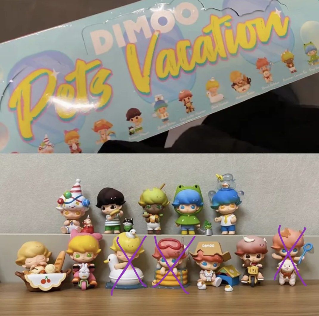 Popmart Dimoo 寵物度假系列 盲盒, 興趣及遊戲, 玩具 & 遊戲類 - Carousell
