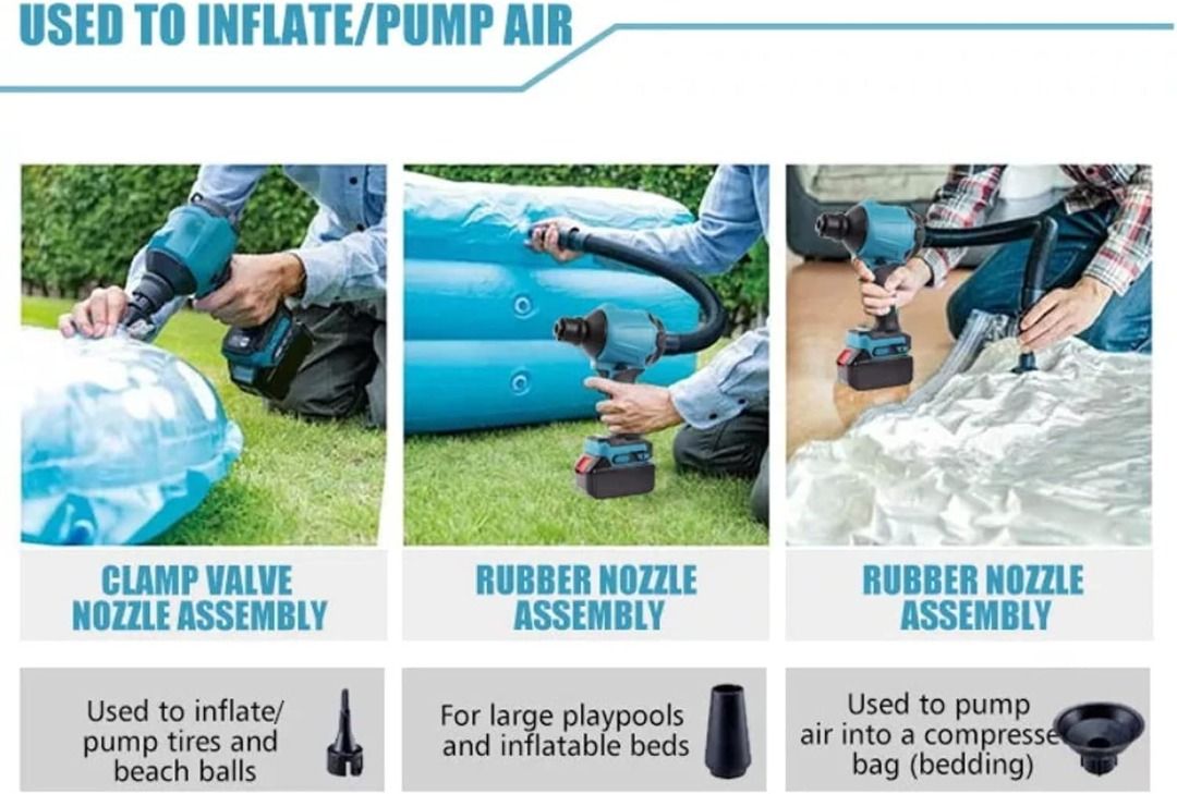 Portable Air Dust (Blower /Suction) -Multi-Purposes (Inflate/Deflate ...