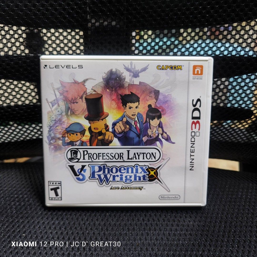 Professor Layton Vs Phoenix Wright Ace Attorney 3ds Game(Rare), Video Gaming, Video Games ...