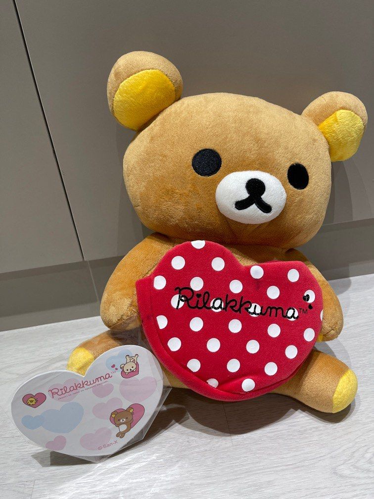Rilakkuma heart plushie, Hobbies & Toys, Toys & Games on Carousell