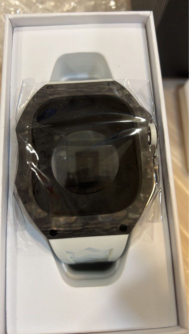RM Carbon Casing / White Strap for Apple Watch Ultra 1 & 2, Mobile ...