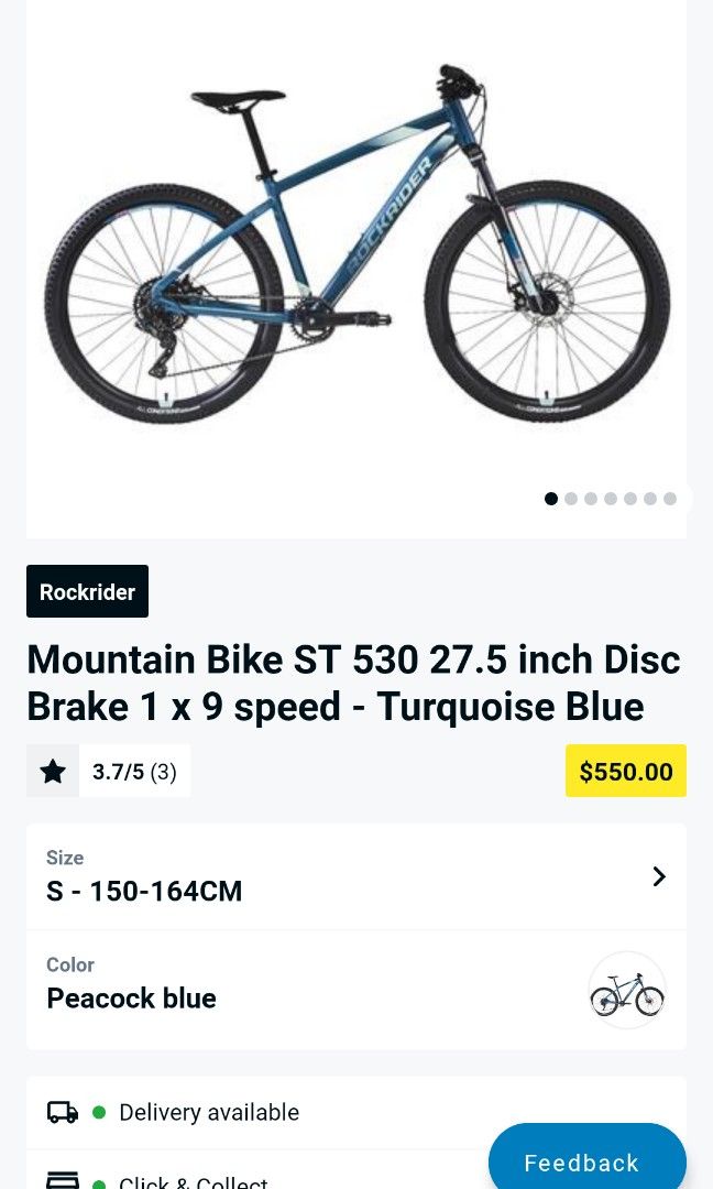 Rockrider ST 530 XL with baby carrier, Sports Equipment, Bicycles & Parts, Bicycles on Carousell