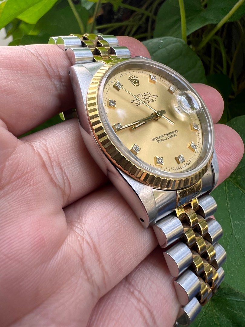 Rolex Datejust 16233, diamond dial, Luxury, Watches on Carousell