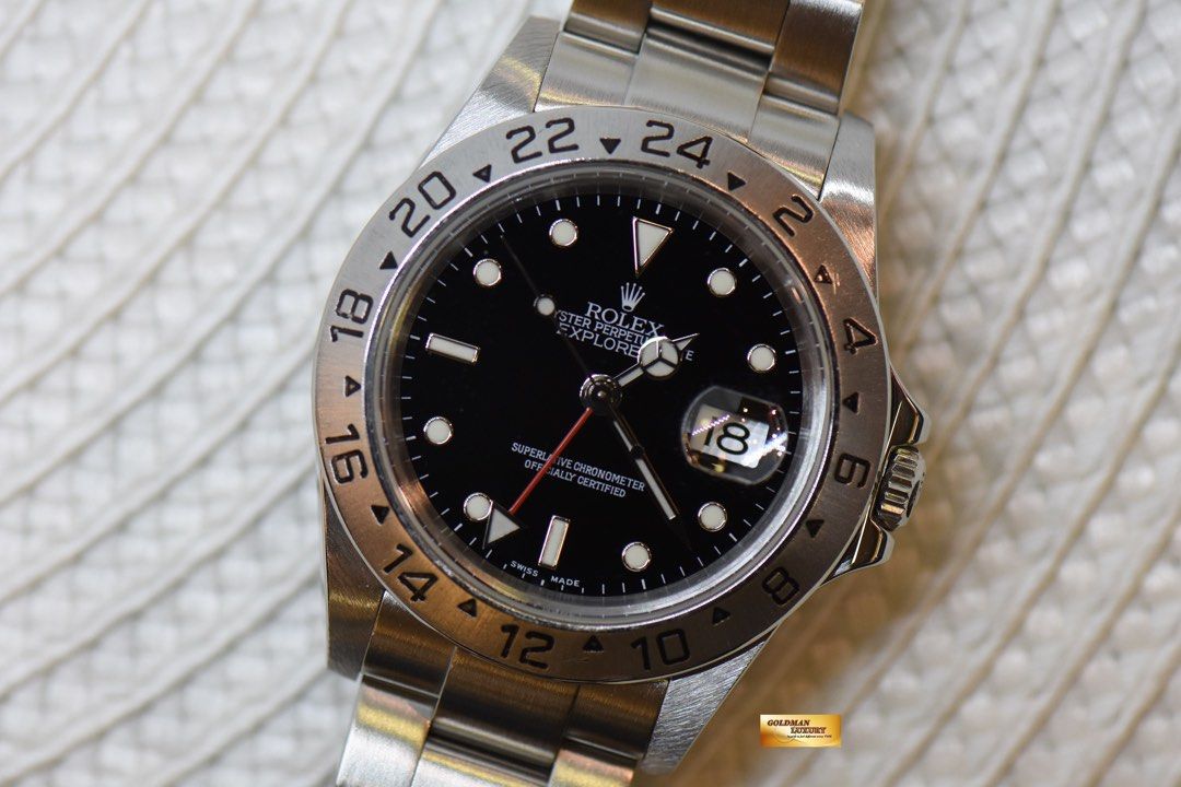 ROLEX OYSTER PERPETUAL EXPLORER II 40mm STEEL BLACK DIAL CALIBRE 3185 ...
