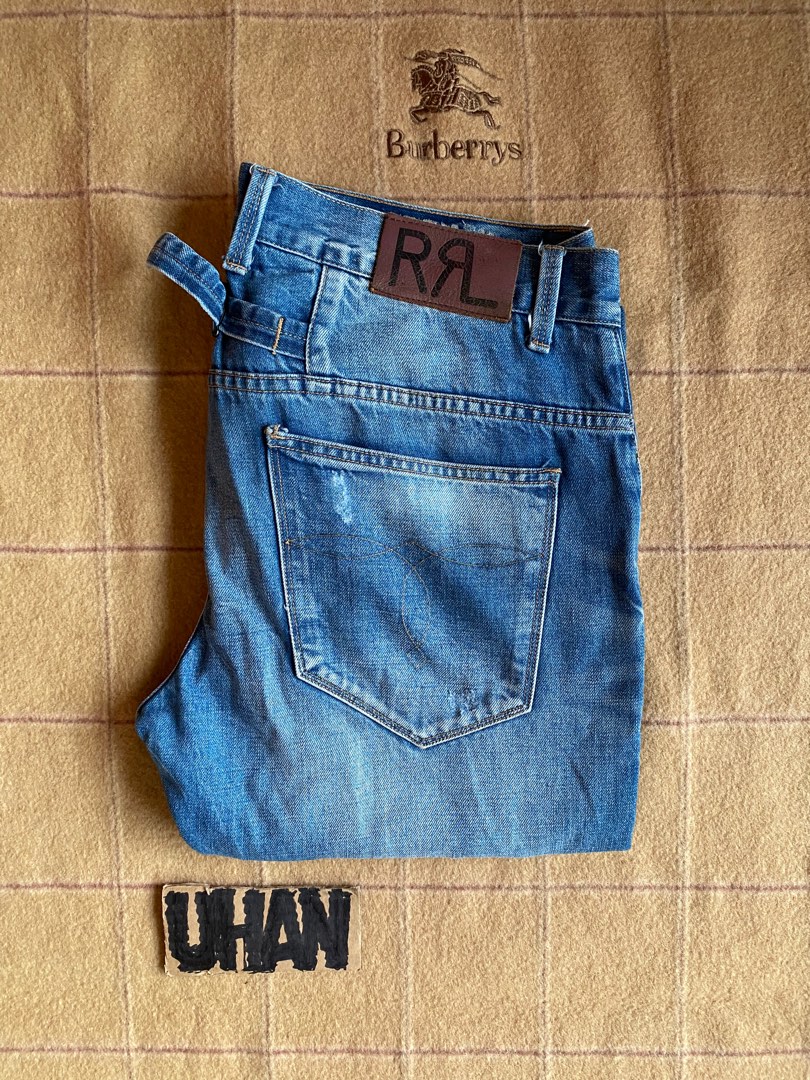 RRL RALPH LAUREN DECONSTRUCTED NON SELVEDGE PANTS, Men's Fashion, Bottoms, Jeans on Carousell