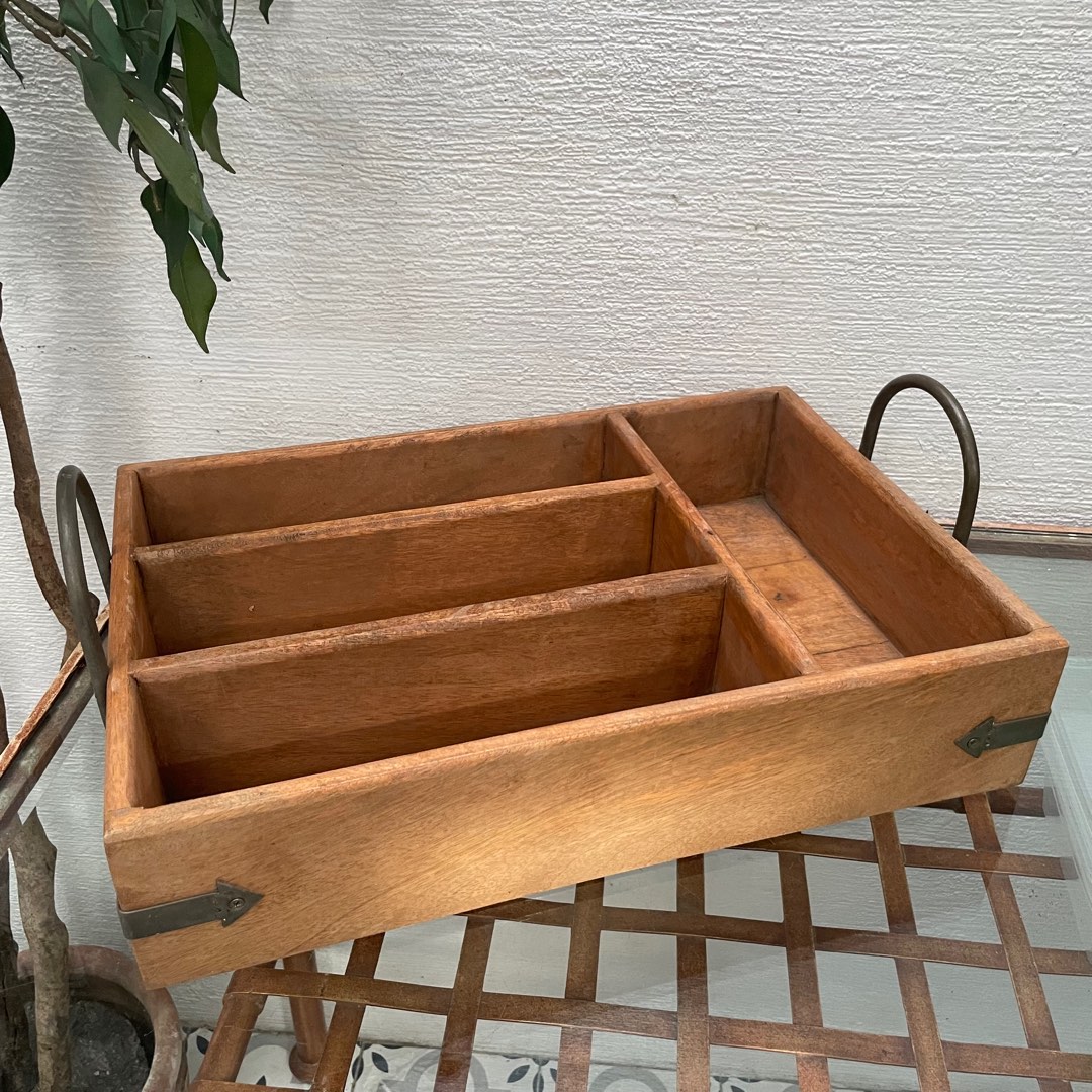 Rustic Utensil Holder Tray, Furniture & Home Living, Kitchenware ...