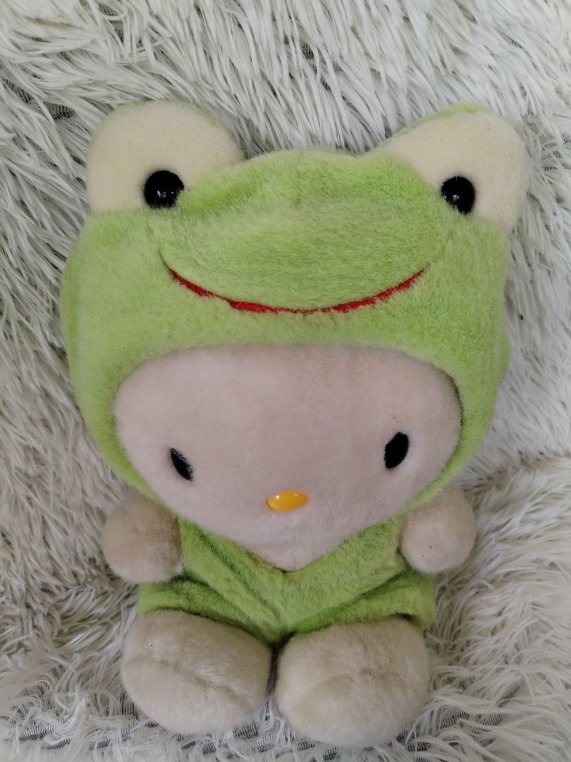 Sanrio HK Hello Kitty Frog Costume Sitting Vintage 1998 Plush Toy 10 ...