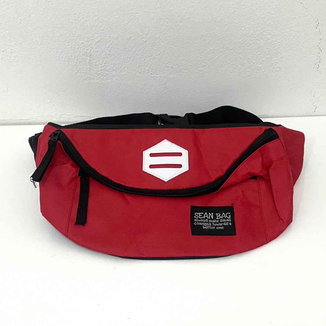 Sean Red Waist Bag / Sling Bag For Men | Tas Pinggang Pria, Fesyen Pria ...