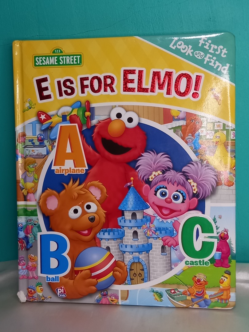 Sesame Street E Is For Elmo ABC's First Look and Find Board Book ...