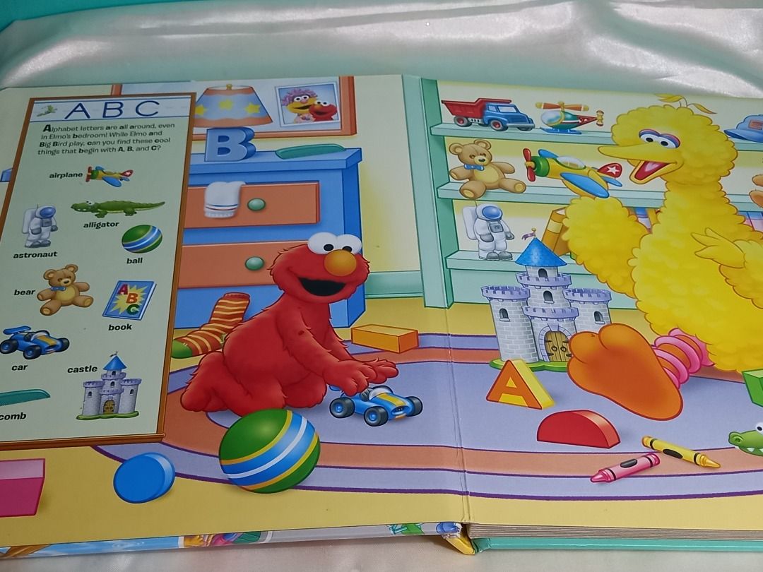 Sesame Street E Is For Elmo ABC's First Look and Find Board Book ...