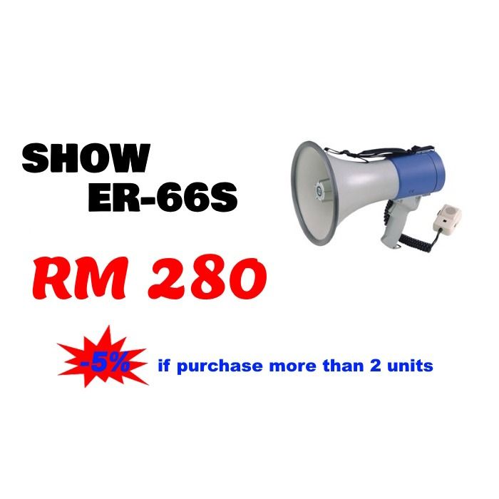 SHOW ER-66S Megaphone Loud Hailer, Audio, Other Audio Equipment on ...