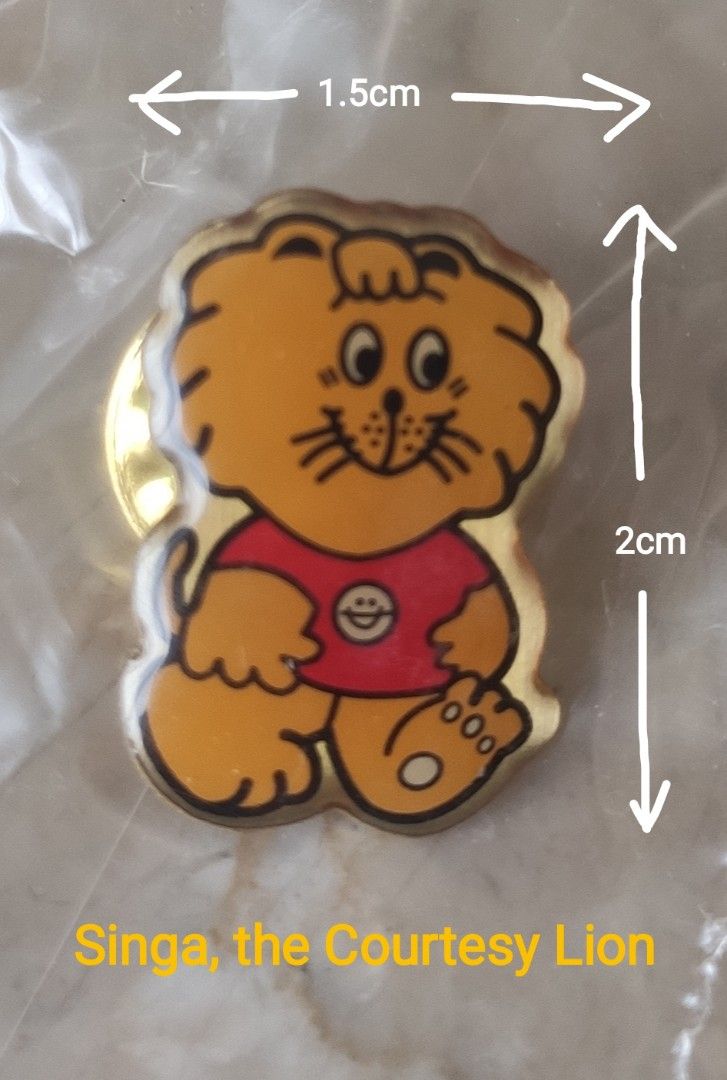 Vintage Singa the Courtesy Lion Collar Pin, Hobbies & Toys, Memorabilia ...