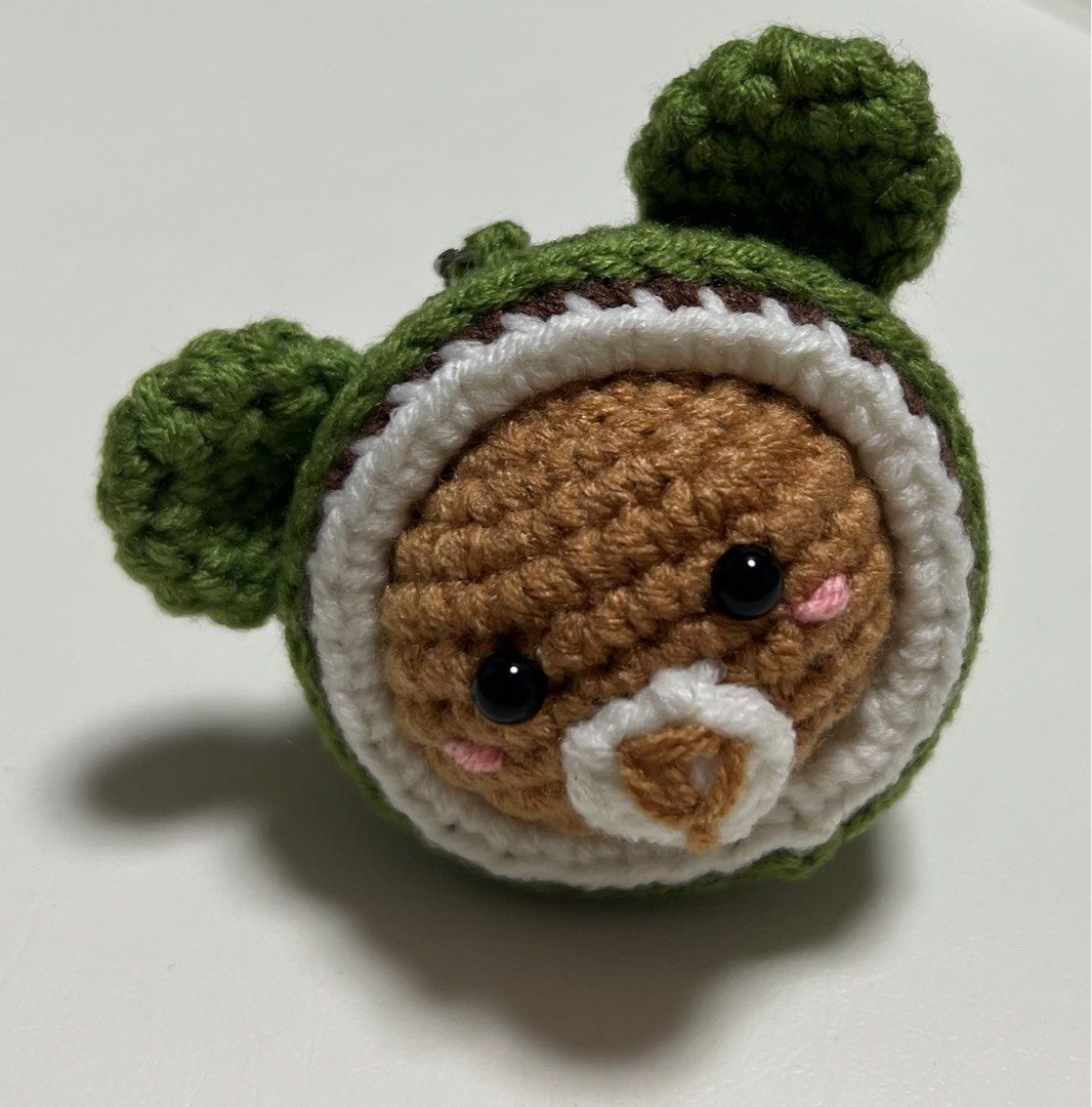 Small Mochi Bear Crochet Keychain, Hobbies & Toys, Stationery & Craft ...