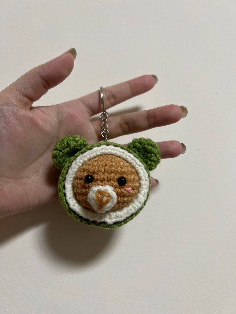 Small Mochi Bear Crochet Keychain, Hobbies & Toys, Stationery & Craft ...