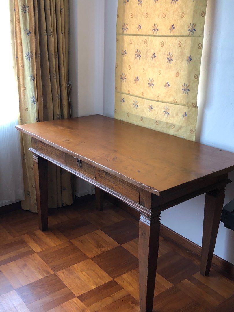 Solid teak wood table, Furniture & Home Living, Furniture, Tables ...