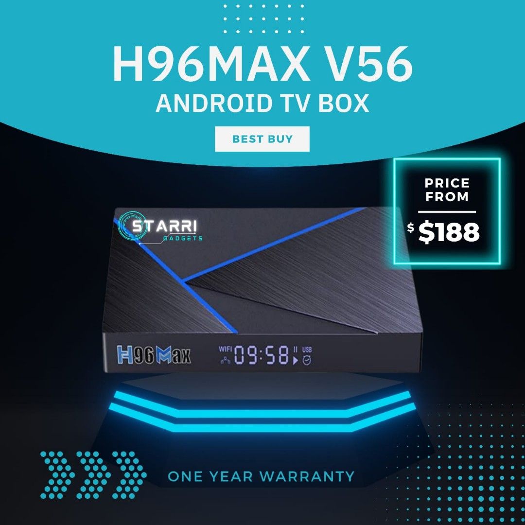 [STARBUY] H96MAX V56 PREMIUM TV BOX | SETUP BOX | ANDROID | ANDROID TV | 4K | 6K | ONE YEAR ...