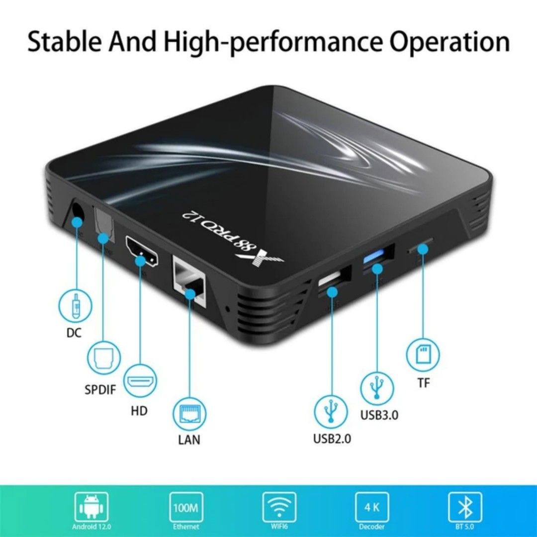 [STARBUY] X88 PRO 12 PREMIUM TV BOX | SETUP BOX | ANDROID | ANDROID TV ...