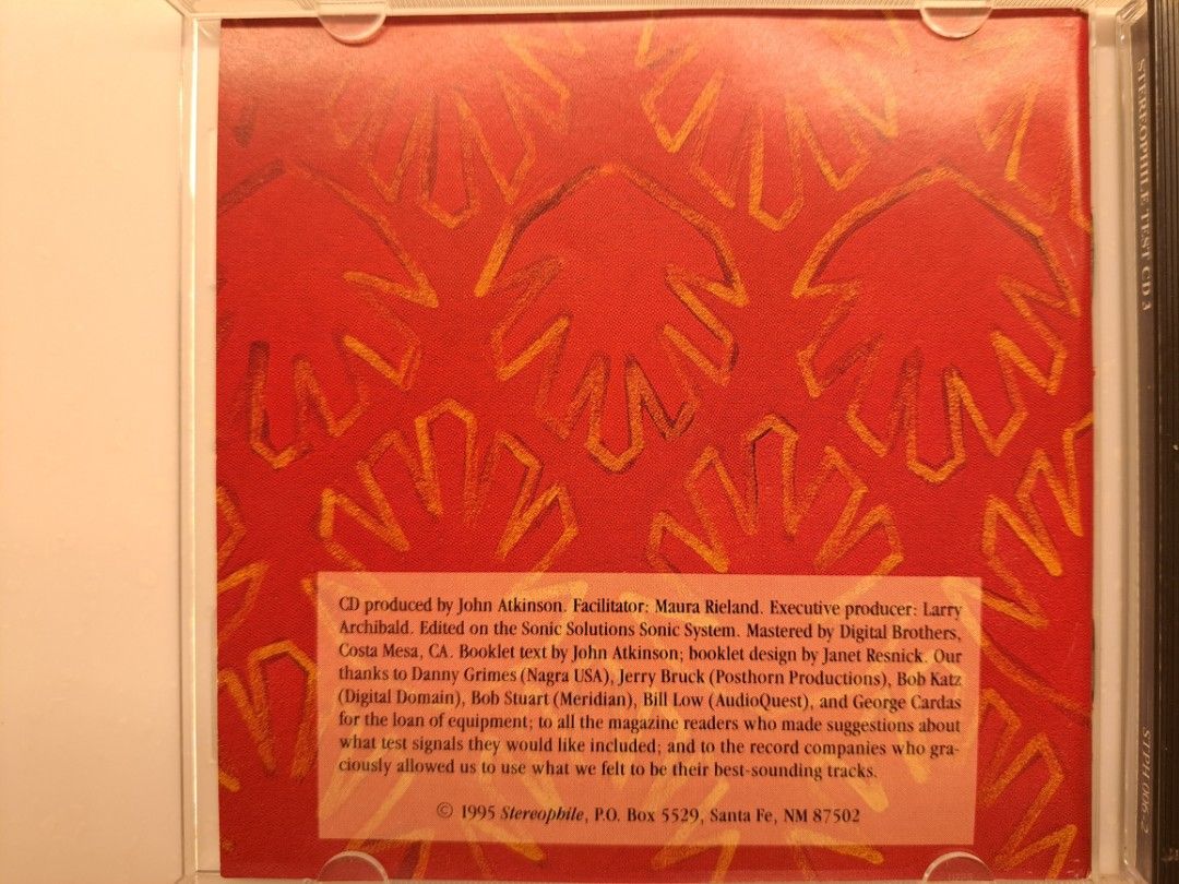 STEREOPHILE TEST CD 3. Must have Audiophile Test CD produced by John ...