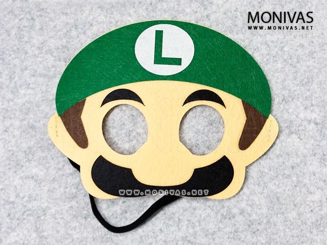 Super Mario Characters Face Mask Set Nintendo Party Kids Birthday (5pcs ...