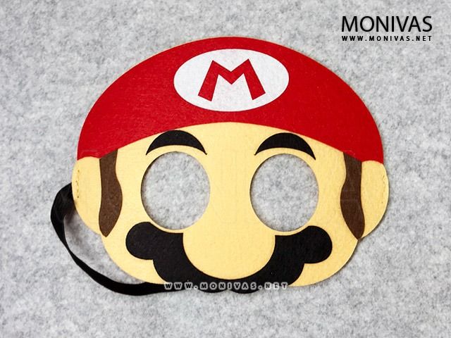 Super Mario Characters Face Mask Set Nintendo Party Kids Birthday (5pcs ...