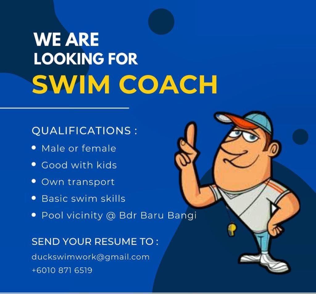 SWIM COACH VACANCY, Jobs, Part-time, Customer Service on Carousell