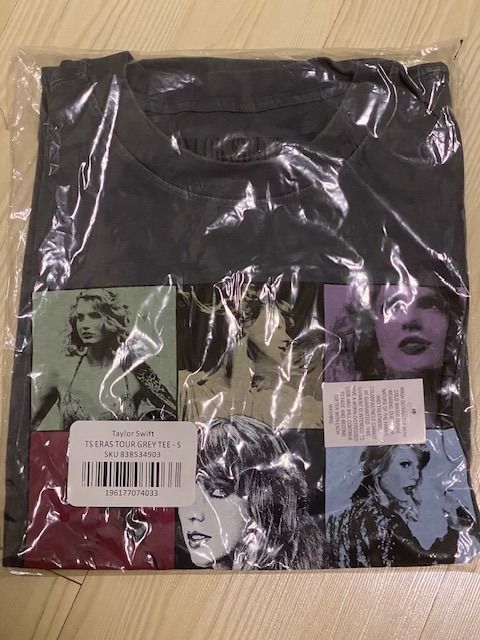 Official Merch Taylor Swift The Eras Tour Mineral Wash Gray T Shirt