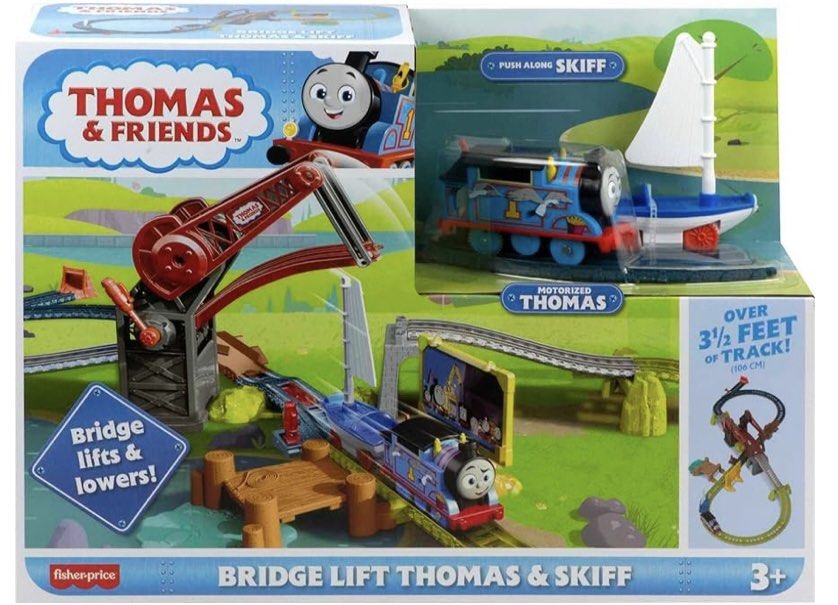 Thomas & Friends Bridge Lift Thomas & Skiff Train Set with Motorized ...