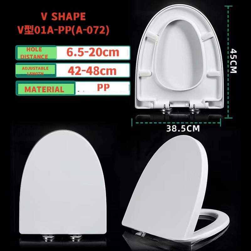 Toilet Seat White Slow Mute Ultra Resistant Top Mounted Toilet Lid Easy ...