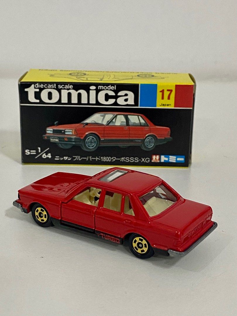 Tomica black box Nissan Bluebird Turbo 1800 SSS-XG made in Japan ...