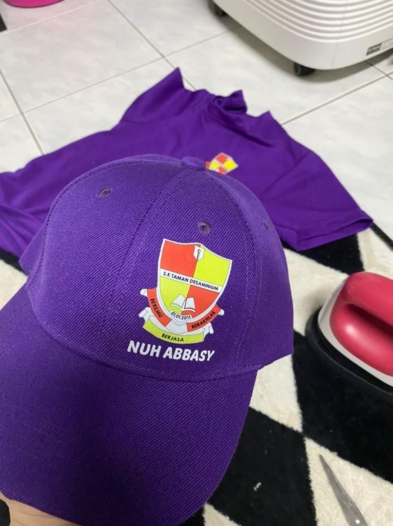 Topi & Baju Sukan custome Nama, Babies & Kids, Babies & Kids Fashion on ...