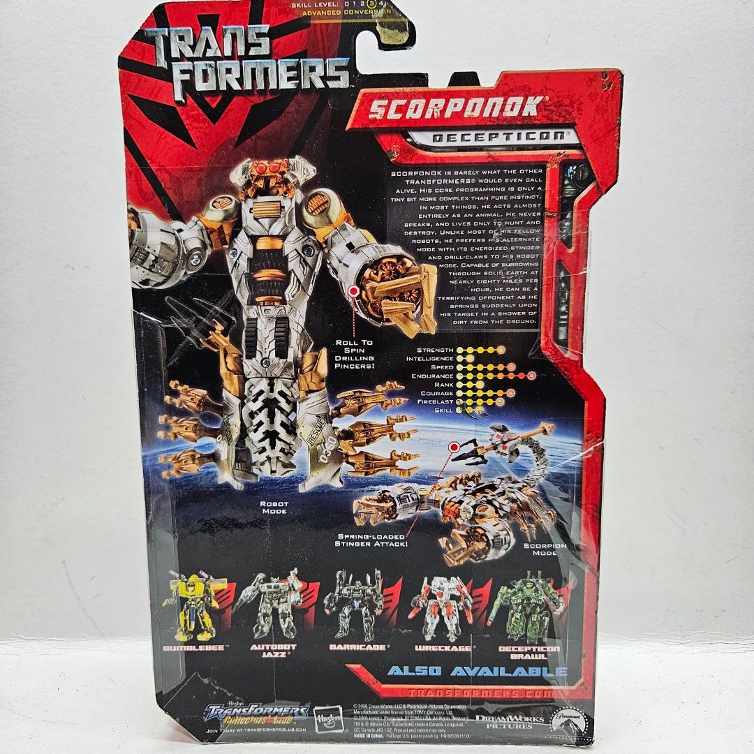 TRANSFORMERS MOVIE 1 SCORPONOK MISB, Hobbies & Toys, Toys & Games on ...