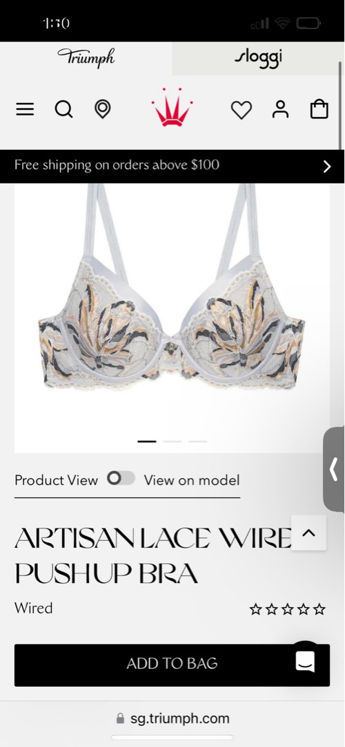 Triumph Artisan Lace Bra, Women's Fashion, New Undergarments ...