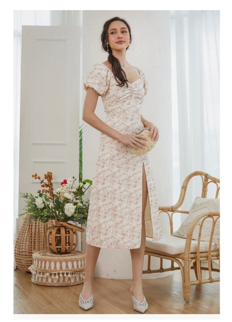 TVD Adeline Sweetheart Dress in Vintage Pink, Women's Fashion, Dresses ...