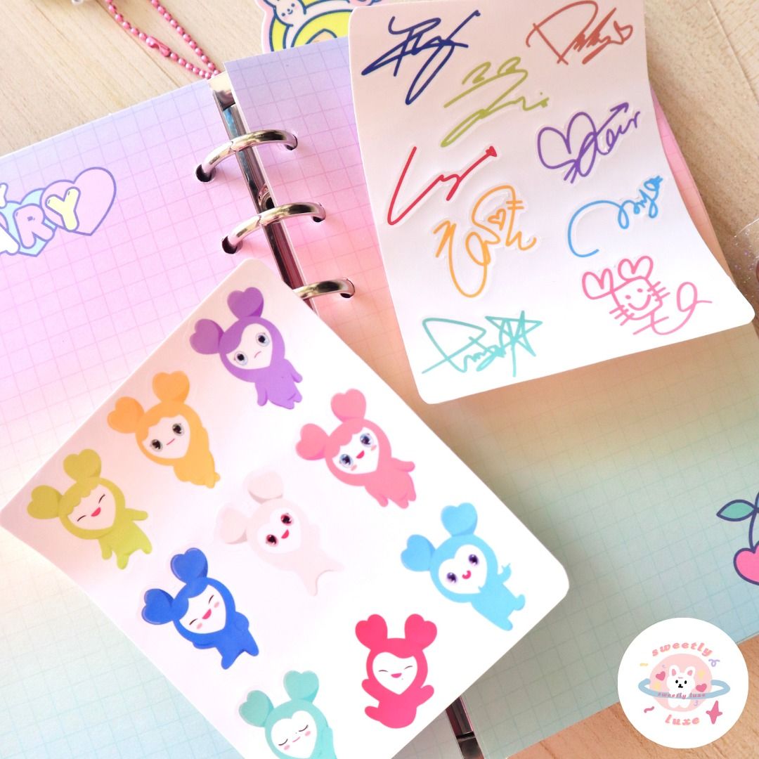 TWICE Laburi & Signature Sticker sheet, Hobbies & Toys, Stationary ...